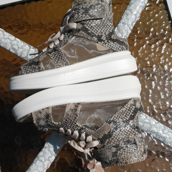 Cape Robbin | Shoes | Snake Print High Top Sneaker Sandals | Poshmark
